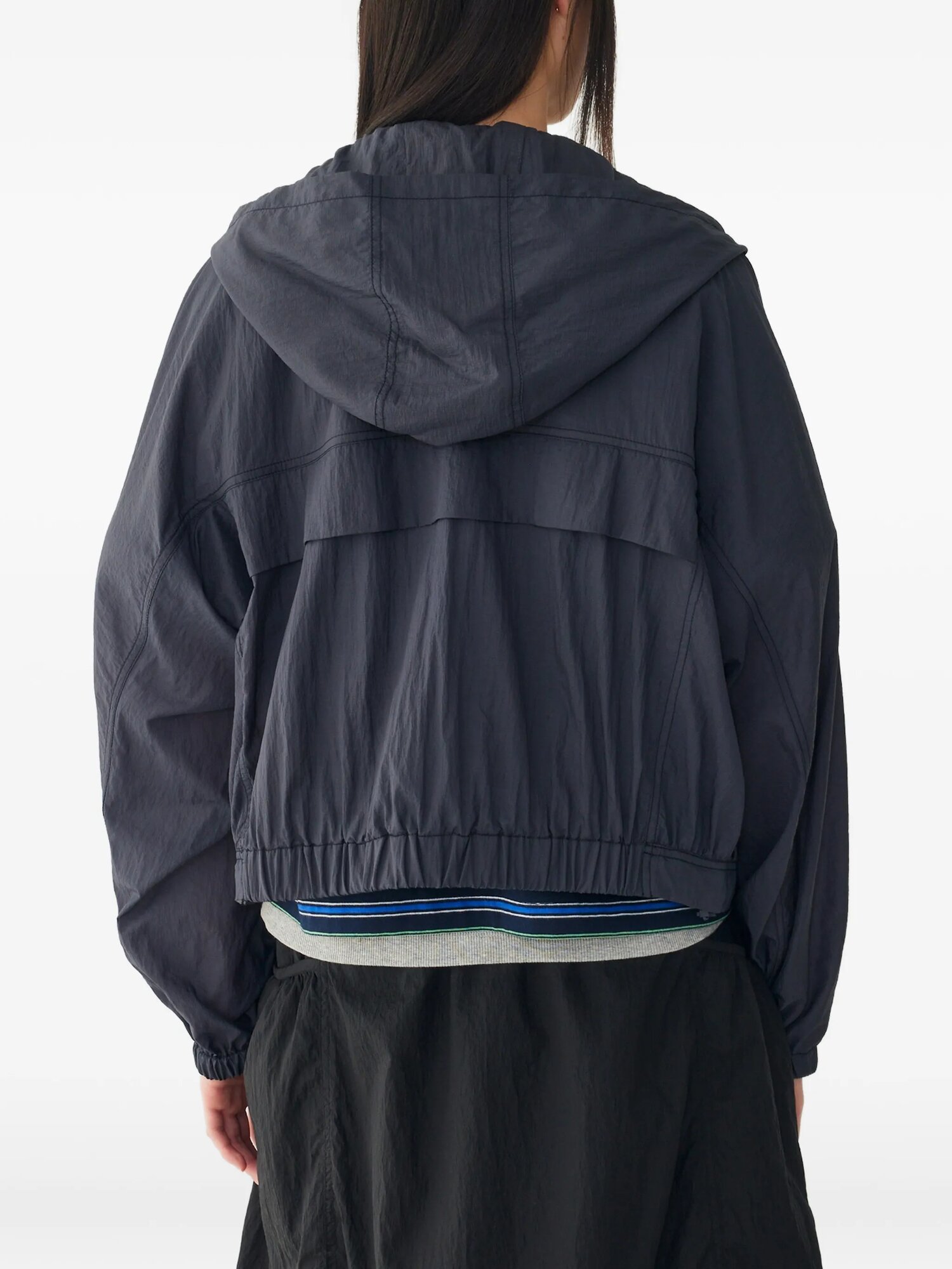 Куртка STUDIO TOMBOY Hooded snap-button oversized jacket, размер OneSize, синий — фото 1