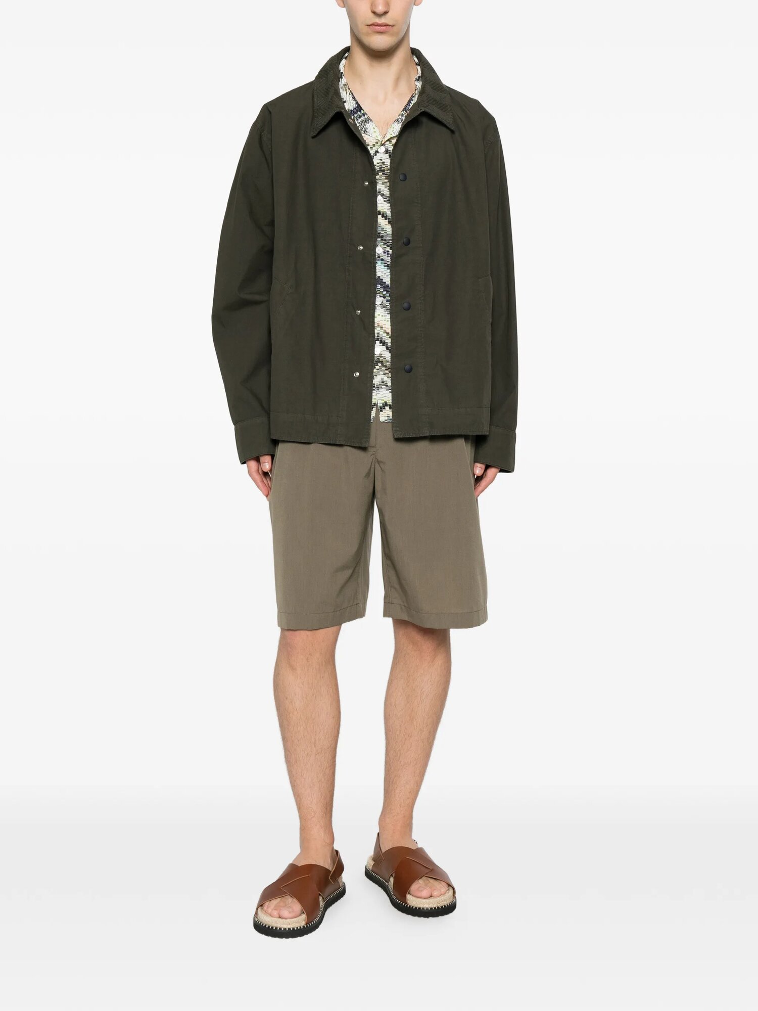 Рубашка Missoni Chevron-collar overshirt, размер 50, green — фото 1