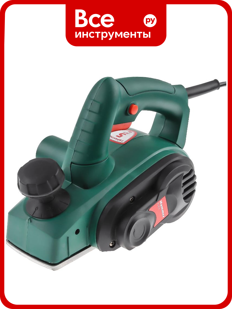 Рубанок HAMMER Flex RNK720A 583482 с регулируемой глубиной строгания, щеточным двигателем и бытовым назначением