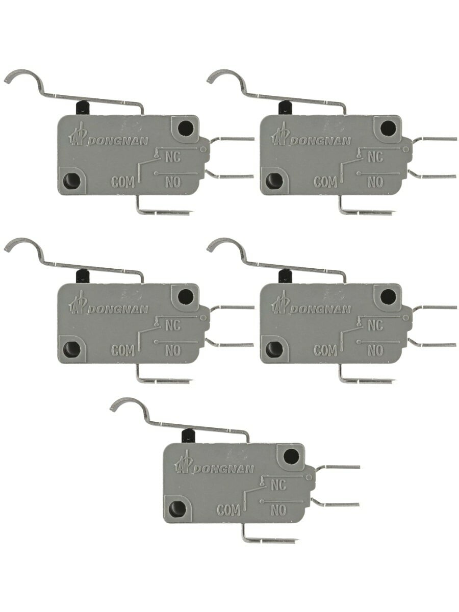 Микропереключатель 5 шт. Dongnan KW3A-16Z6-A200 3-х контактный 16(4)A 250V с рычагом 27мм