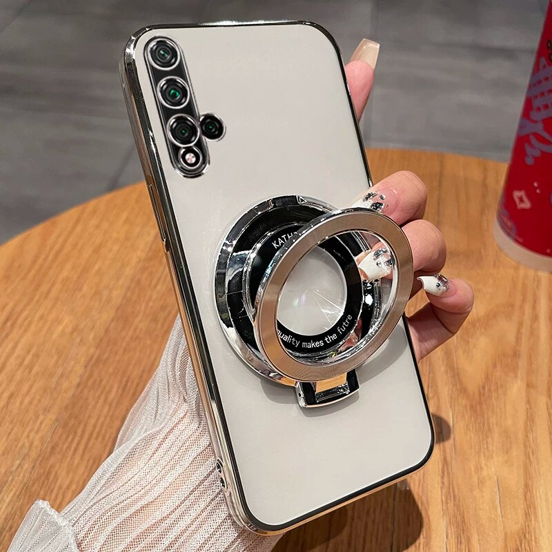 Прозрачный силиконовый чехол с электропокрытием для Huawei nova 5 Pro, изысканное серебро, противоударная защита