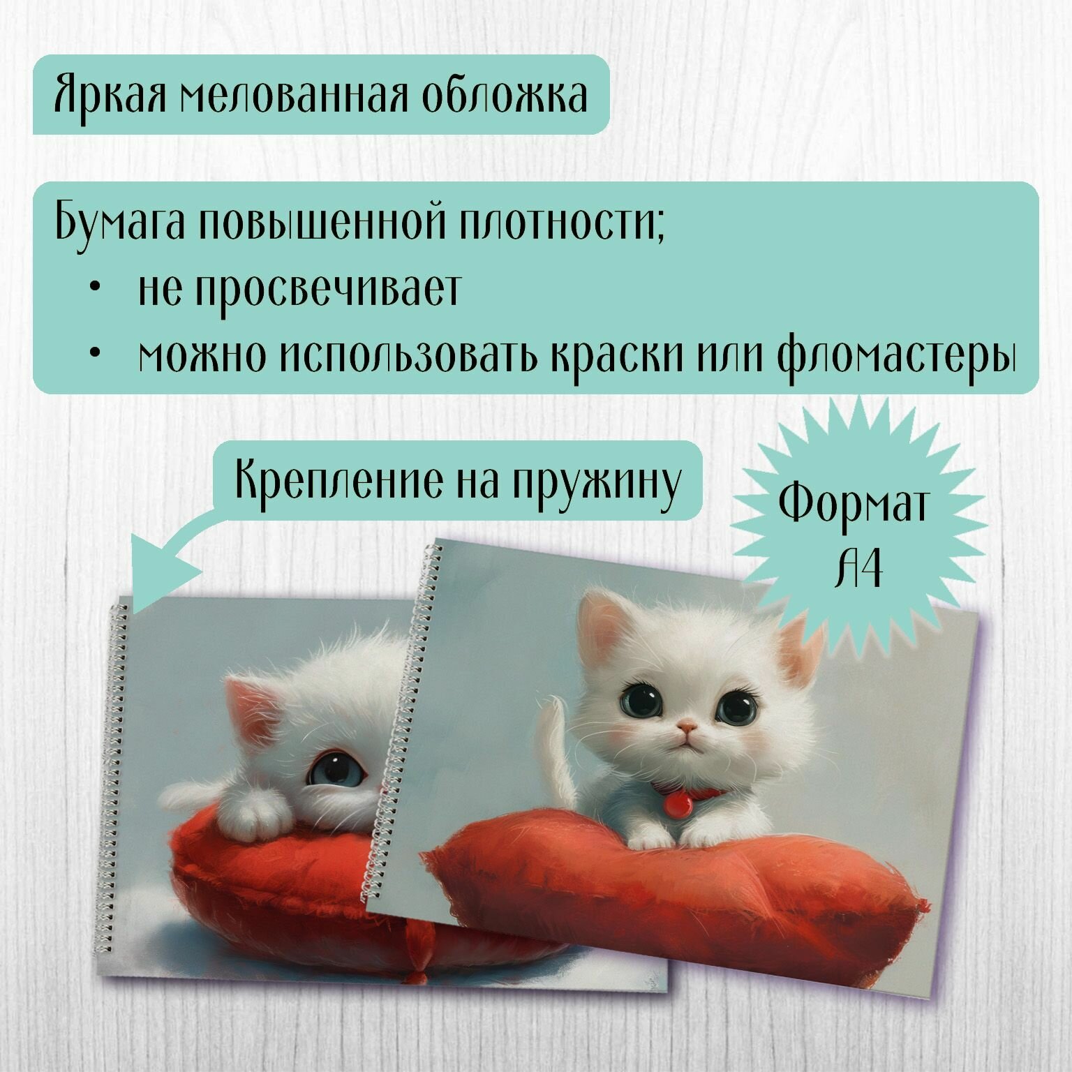 Альбомы для рисования Котики — фото 1