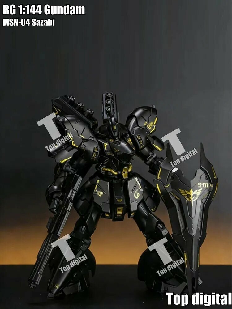Сборная Игрушечная фигурка модель RG 1:144 Gundam MSN-04 Sazabi, Высококачественная модель, Поставляется с бесплатными наклейками
