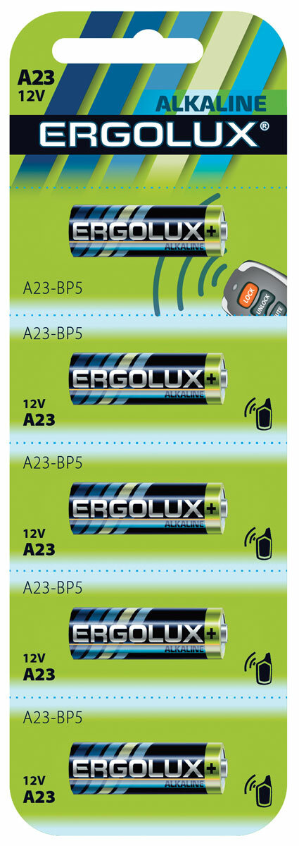 Батарейки LR23A BL-5 / Ergolux /щелочные, 5 шт.