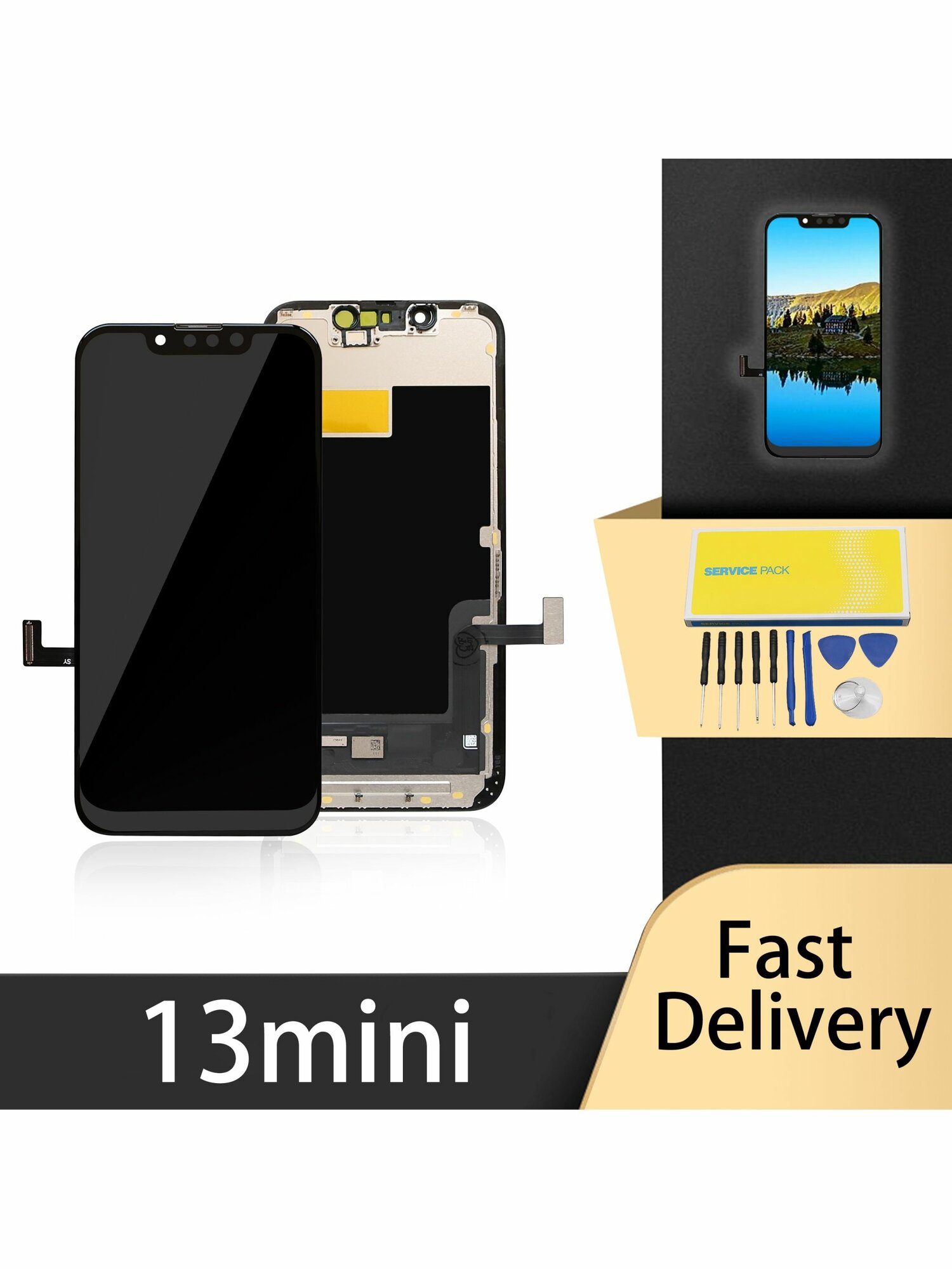 Дисплей для Apple iPhone 13 mini в сборе с тачскрином черный