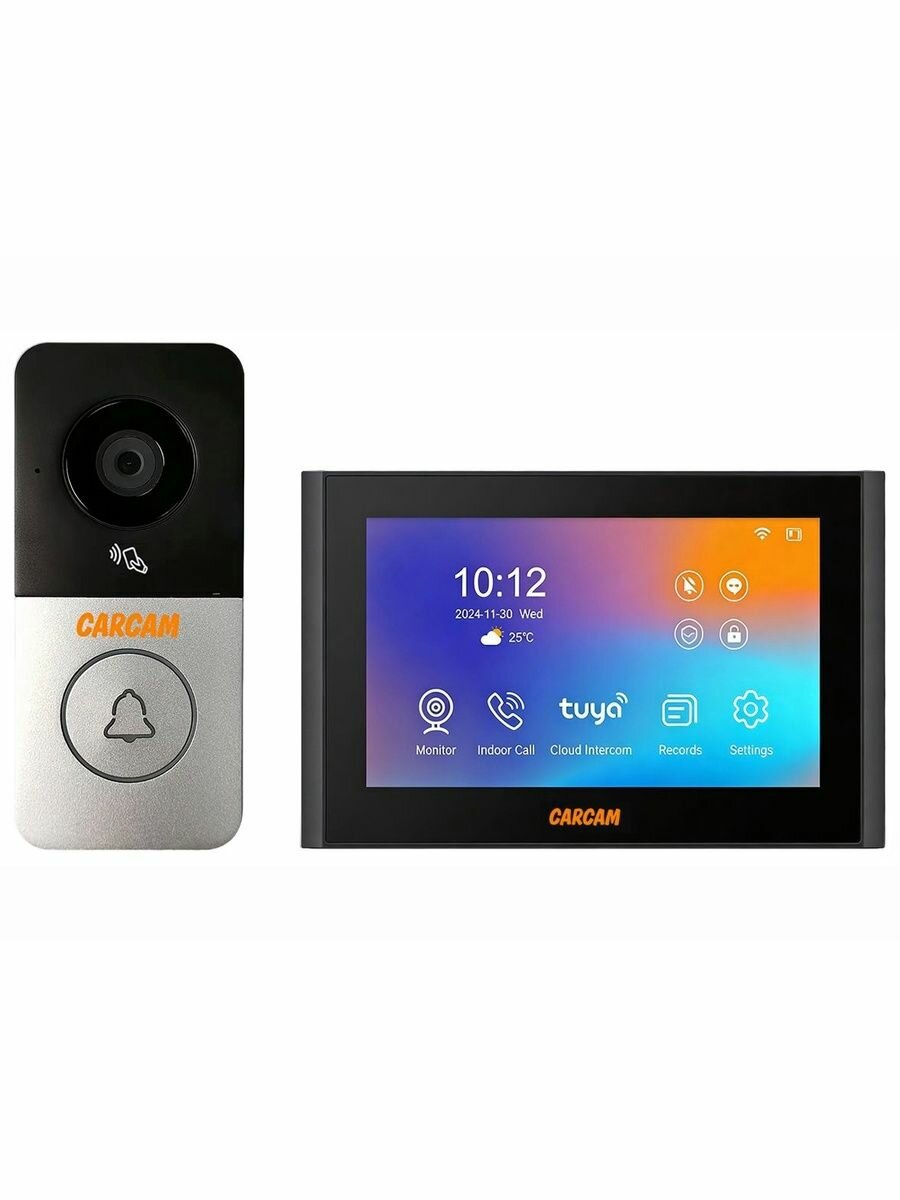 Видеодомофон CARCAM 10.1" Tuya Smart IP Video Intercom Kit (CCJDS5)