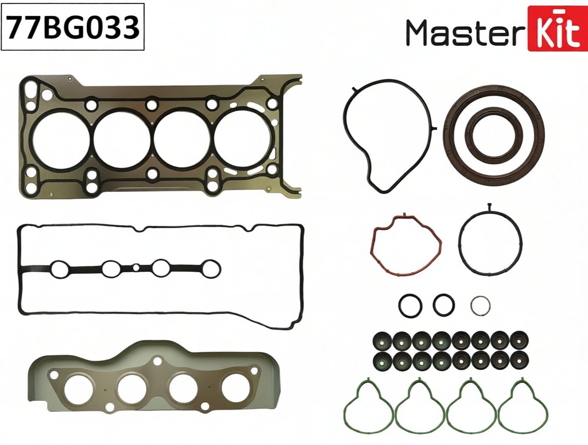 Верхний комплект прокладок ГБЦ Mazda B6ZE/Z6/ZY 1.6 16V DOHC 03- 77BG033 MasterKit арт. 77BG033
