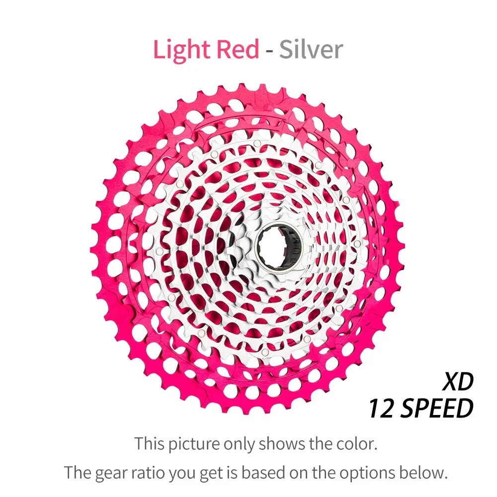 Кассета ZTTO SLR3 12 скоростей MTB 9-51T XD Light Red-Silver