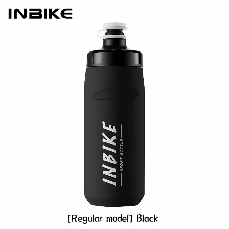 INBIKE силиконовая герметичная бутылка для воды 0.6L Black