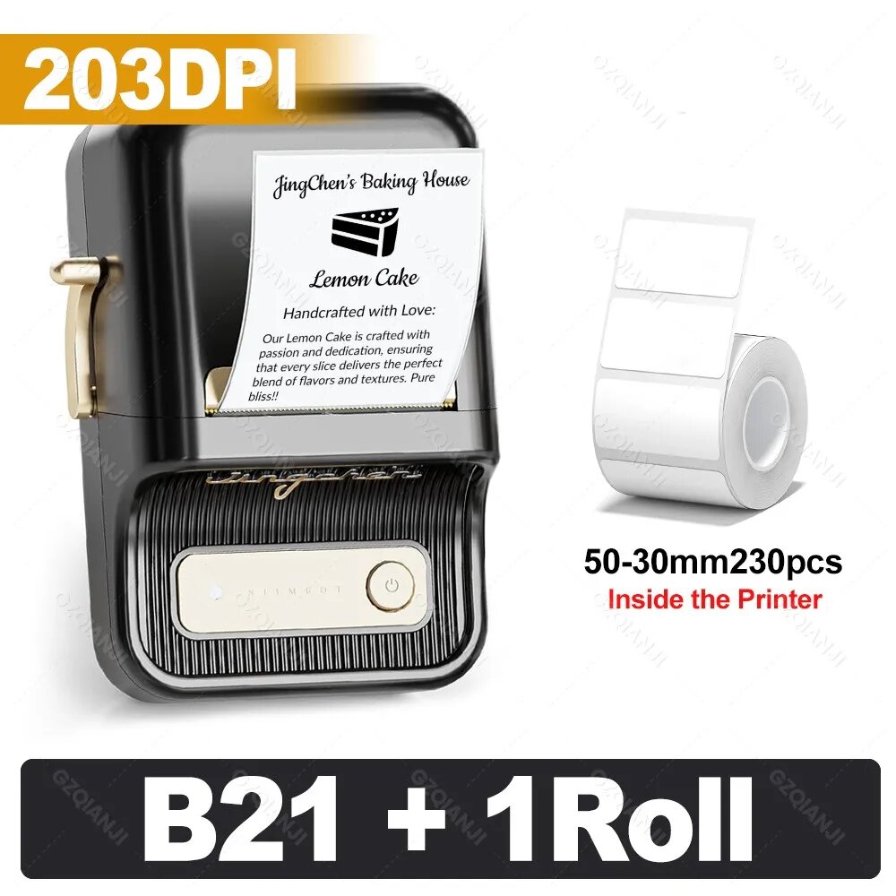Термопринтер этикеток Niimbot B21 Black 203dpi