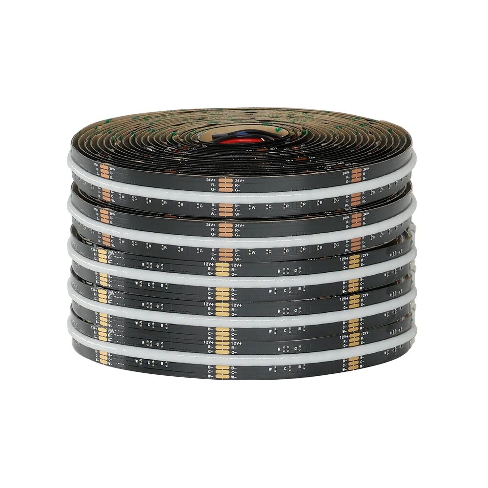 Светодиодная лента TNALANT COB RGBCCT RGBCW 12В/24В Black PCB, 2 м