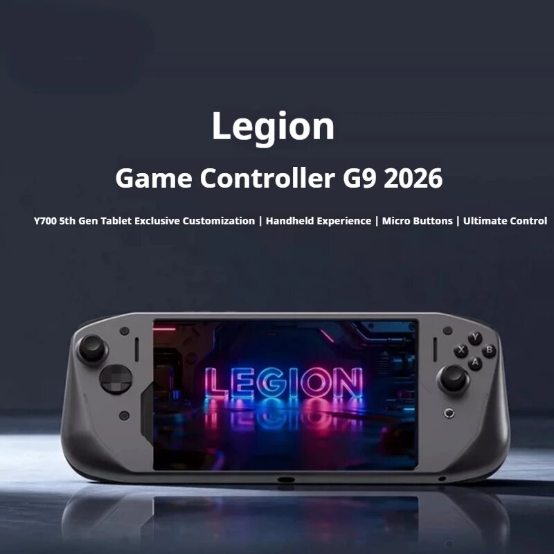 Игровой контроллер Legion G9 2026, цвет «Карбоновый кристалл серый», для планшета Legion Y700 5-го поколения, портативные кнопки с микропереключателями, линейные триггеры Hall