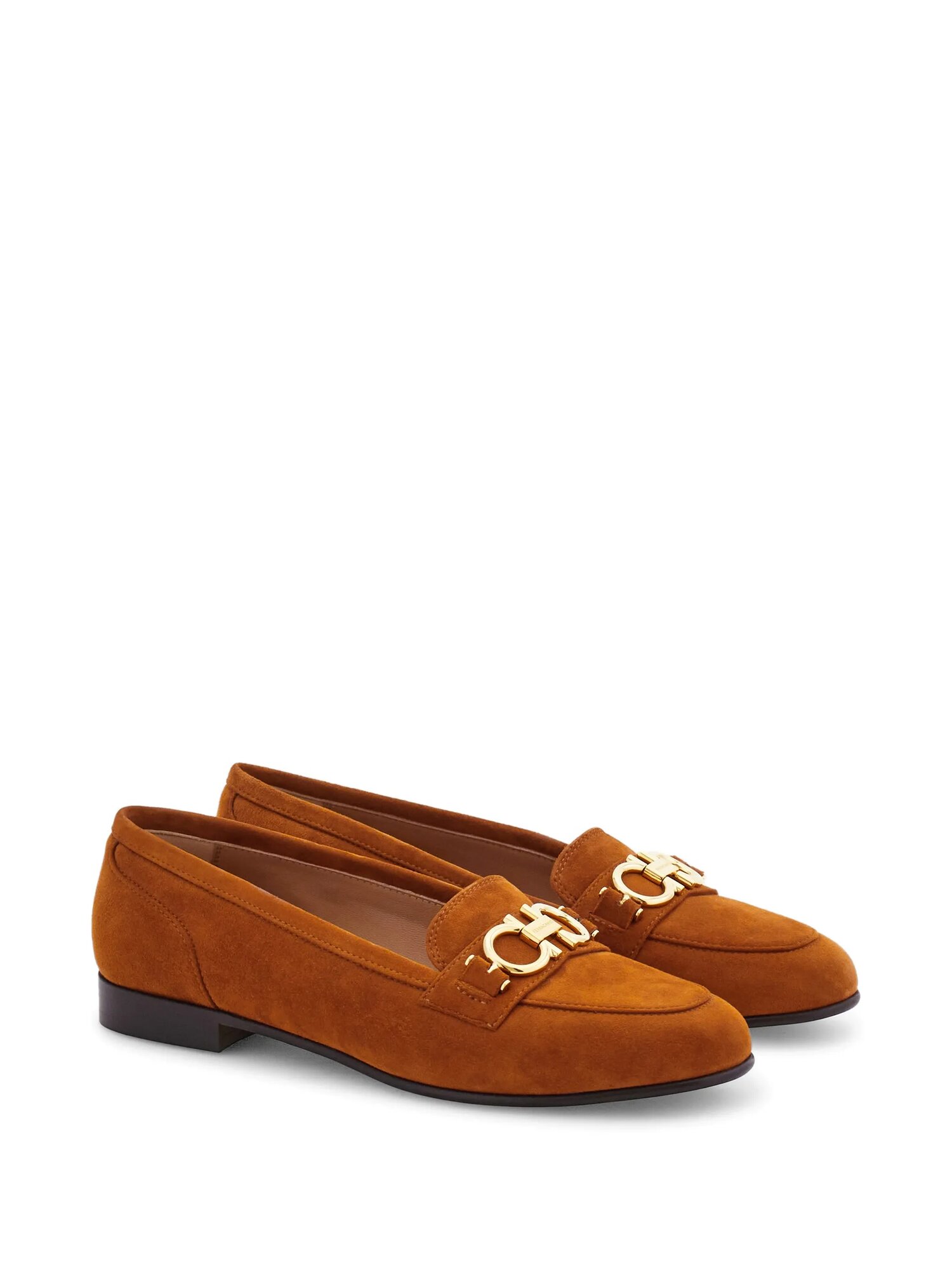 Лоферы Salvatore Ferragamo Gancini, размер 8, brown — фото 1