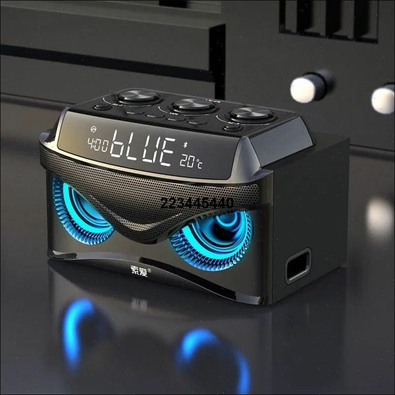 Портативная Bluetooth-колонка S68 10 Вт, стерео звук с глубоким басом, поддержка USB/SD, для дома и авто