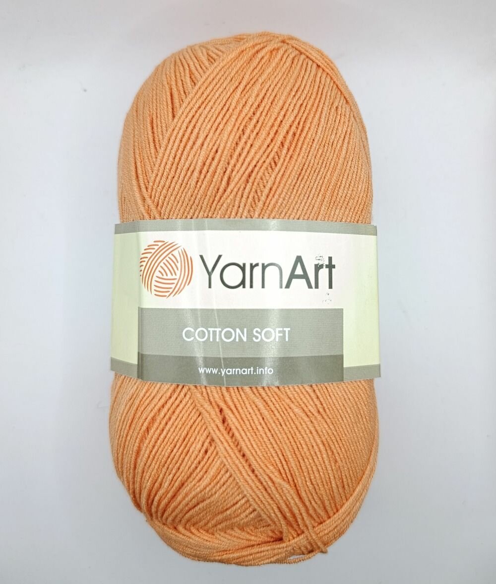 Пряжа для вязания YarnArt Cotton soft 31 оранжевый 5 шт 100 гр/600 м 55% хлопок, 45% акрил