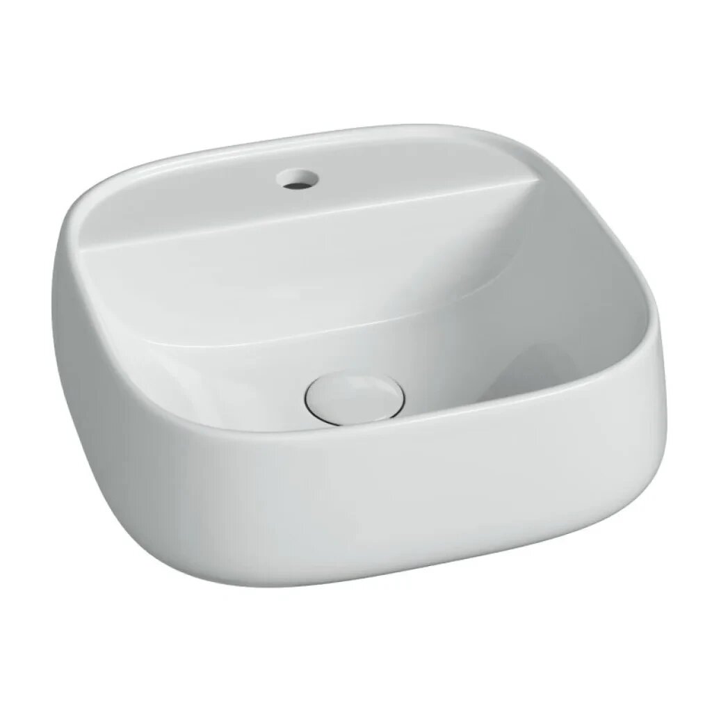 Раковина подвесная Ceramicanova Fonte с отверстием под смеситель, 420x425x145, белый, CN5052