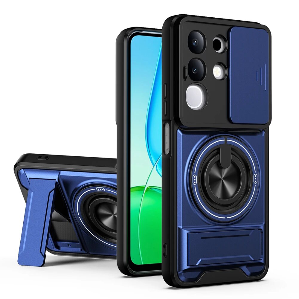 Магнитный чехол KEYSION для VIVO Y29 4G с защитой камеры, подставкой и Синий, Синий, for IQOO Z10X