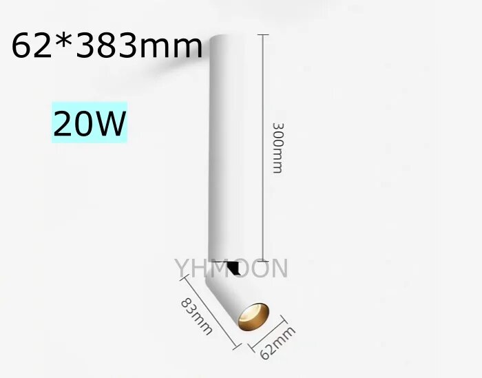 Поворотный настенный складной светодиодный прожектор 10W20W с регулировкой яркости, антибликовый, AC110-220V, потолочный свет, для помещений, бара, прилавка — черный