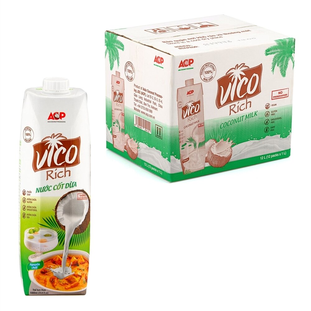 Кокосовое молоко Vico Rich 12шт