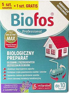 Biofos Professional Биологиеческий препарат для септиков, дачных туалетов и придомовых очистных станций 150 гр 6 пакетиков по 25 гр