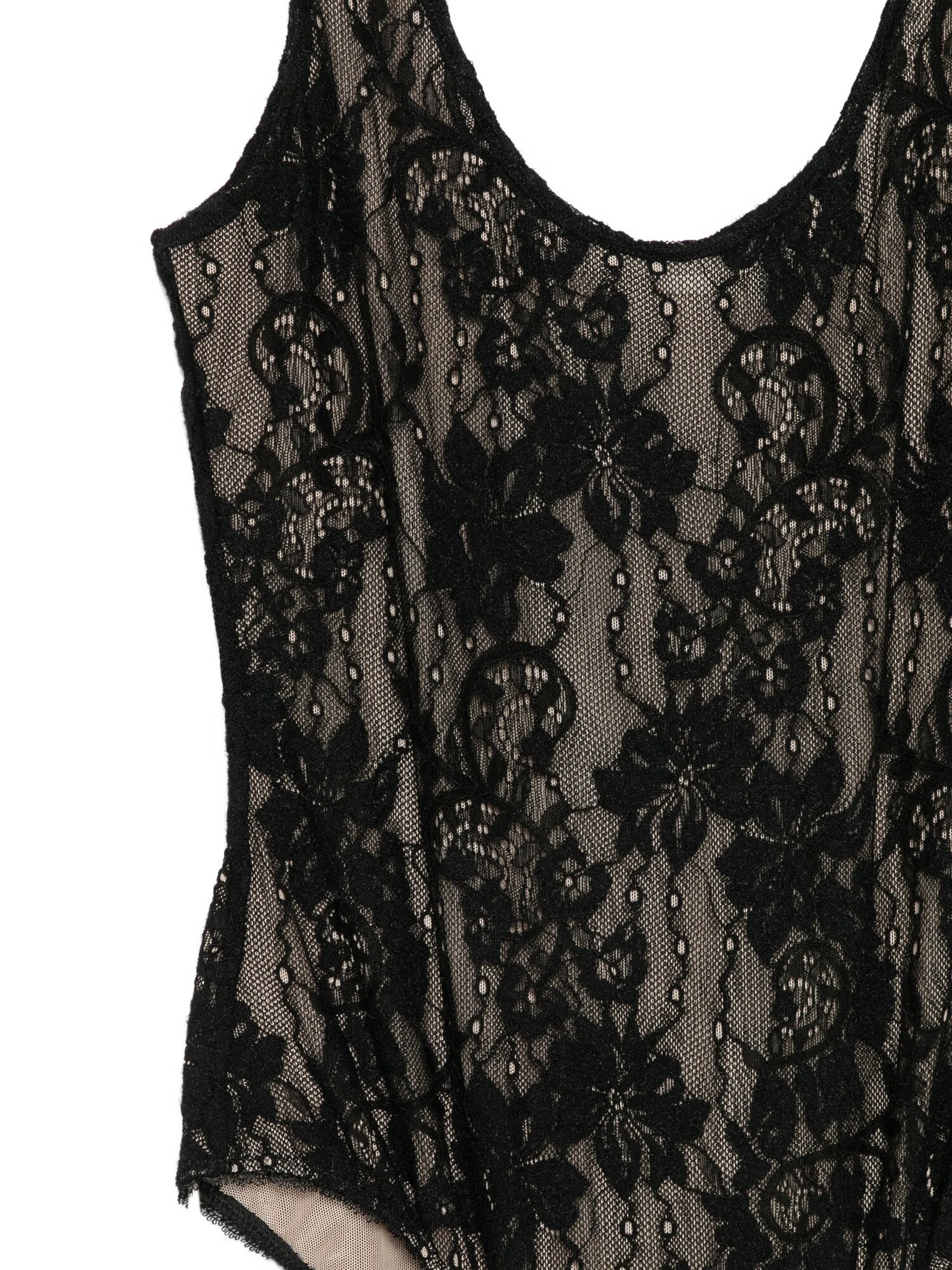 Комбинезон ZIMMERMANN Lace scoop bodysuit, размер 42, черный — фото 1