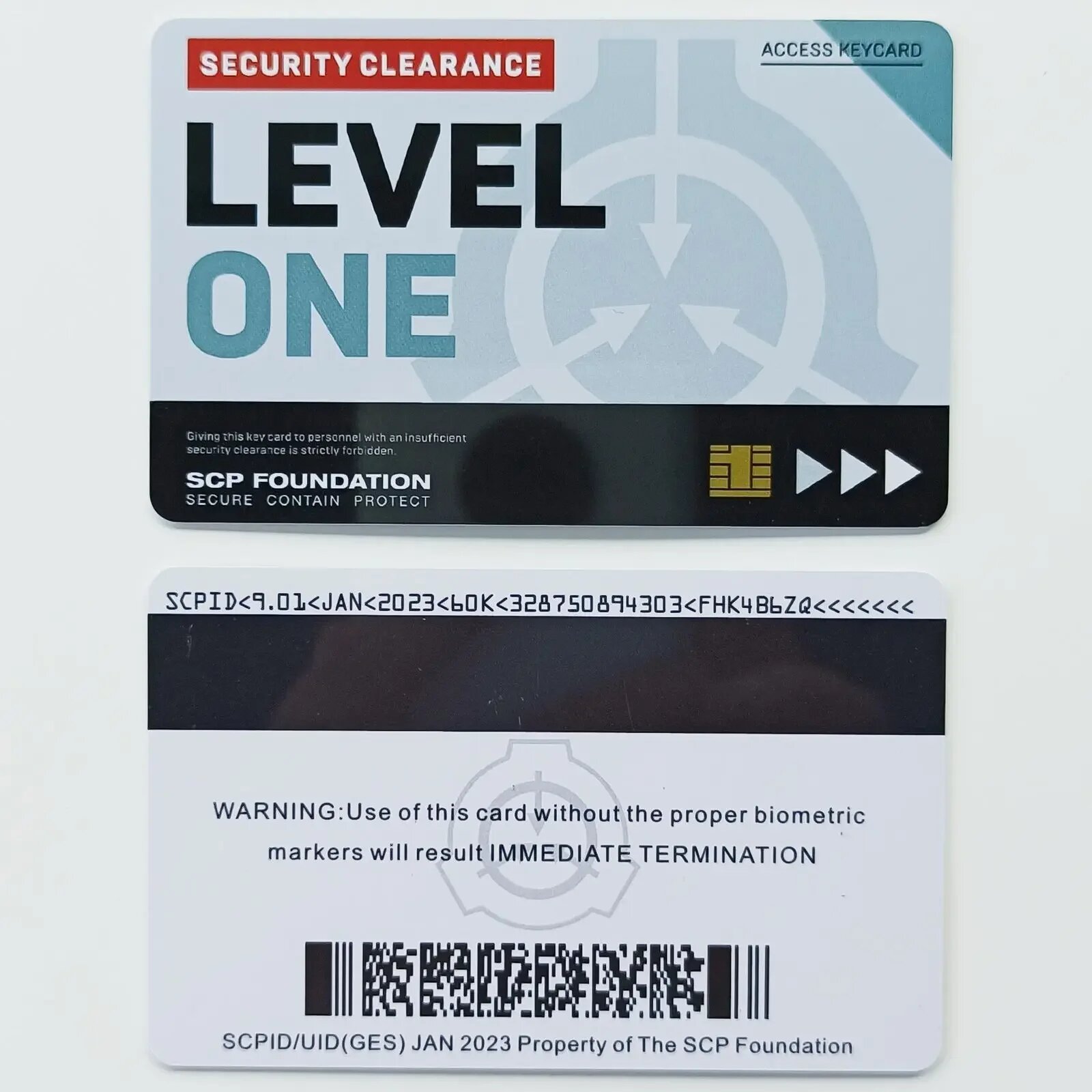 Id-карта SCP Foundation Серый, 9LEVEL1