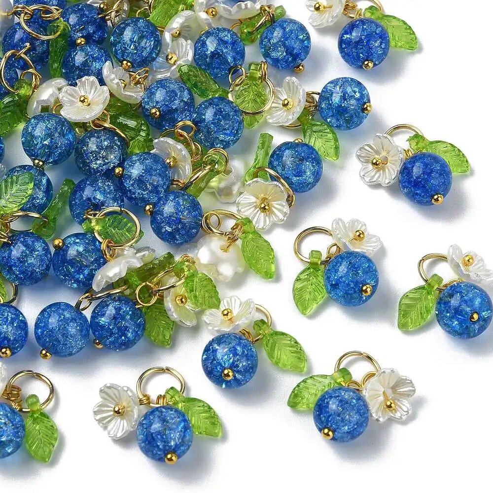 KitBeads подвески-талисманы ягоды черники 50 шт
