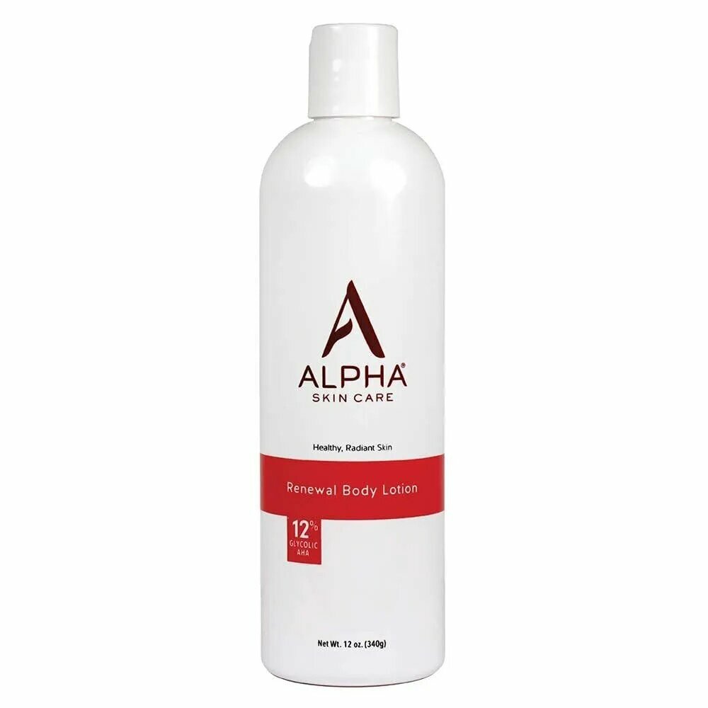 Alpha Skin Care Восстанавливающий лосьон для тела с 12% гликолевой AHA Многоцелевой ежедневный увлажняющий крем Гидратирует 340 гр