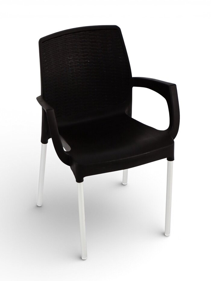 Кресло садовое «Прованс», 58.5×54×82 см, пластиковое, цвет мокко