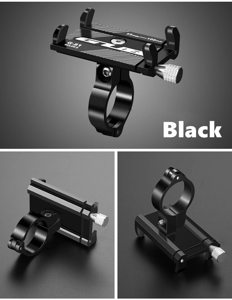 Держатель телефона GUB G81 Black, алюминиевый