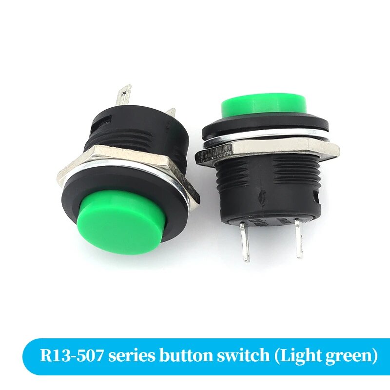 2шт. Зеленый выключатель R13-507 16 мм