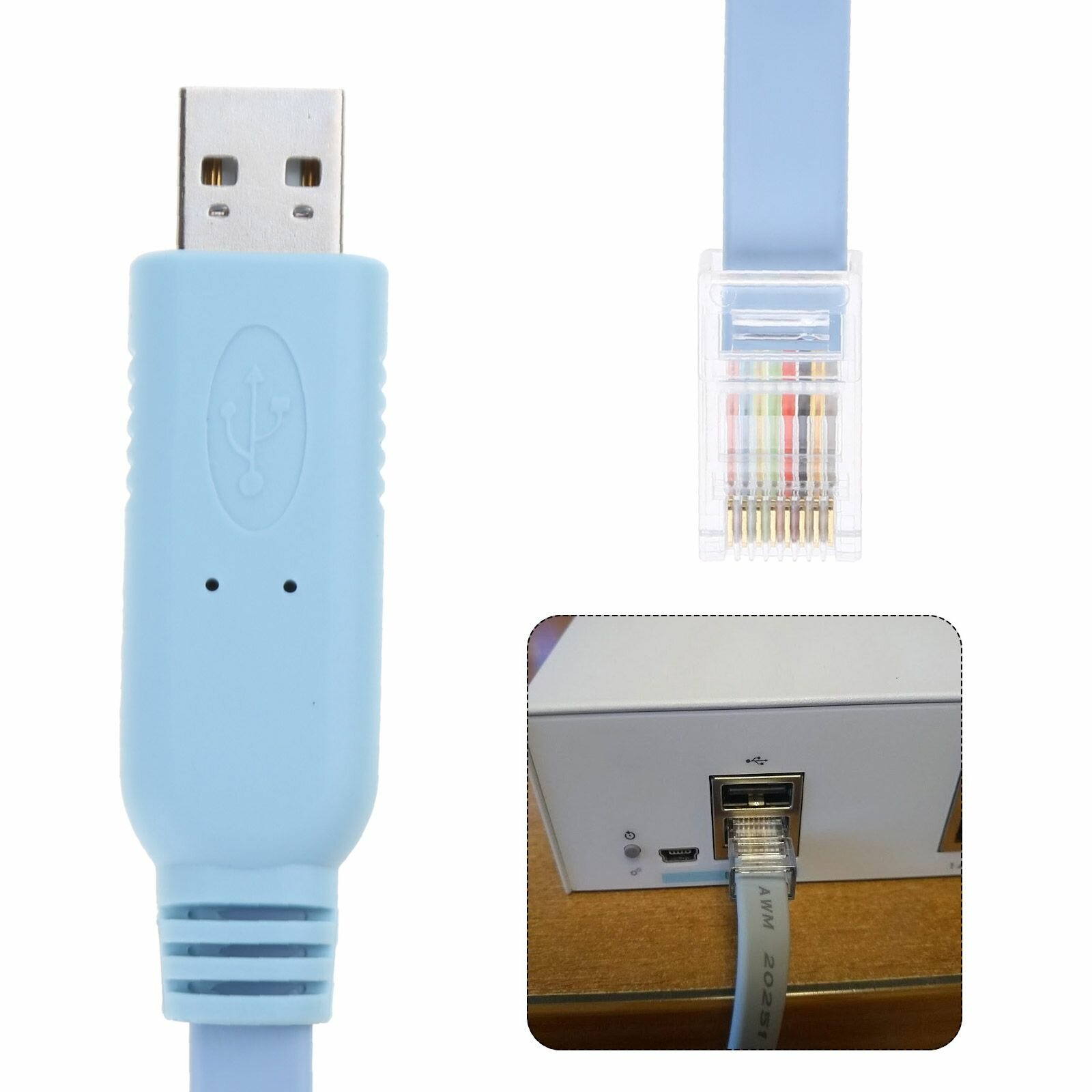 USB -консольный кабель к адаптеру RJ45 для компьютера H3C