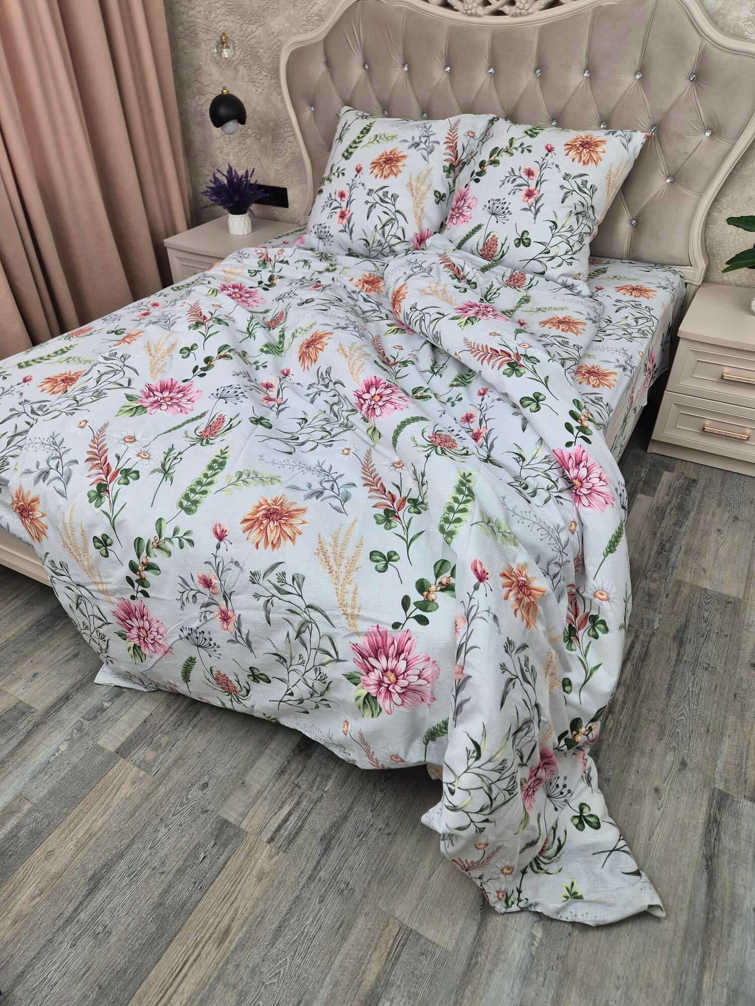 Постельное белье Бязь Евро. плотность 120 гр/м2 Хлопок 100% Производство Россия Иваново — фото 1
