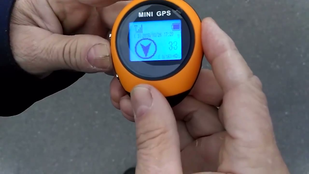 Мини GPS возвращатель электронный компас оранжевого цвета для нахождения кратчайшего пути к точке — фото 1
