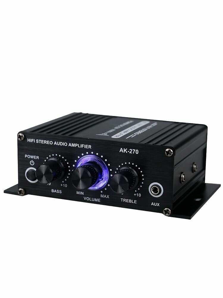 AK270-Мини усилитель мощности 2-канальный стереоусилитель мощности Портативный усилитель звука