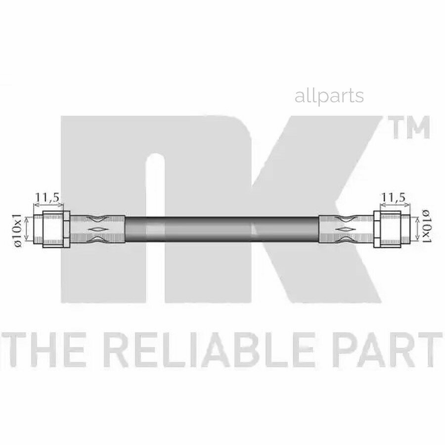 NK 8547109 [7L6611776] ! шланг торм. зад.\ VW Toureg 02> L=430