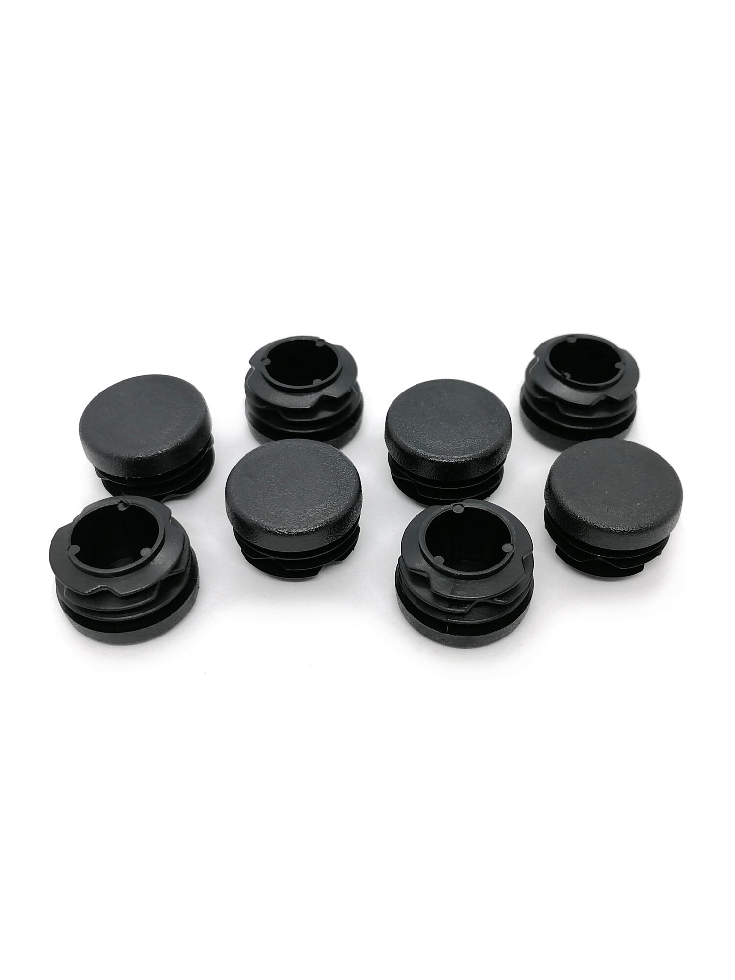 Заглушка для круглой трубы с внешним диаметром 25мм и диаметром отверстия 19-23мм, пластиковая, 8шт.