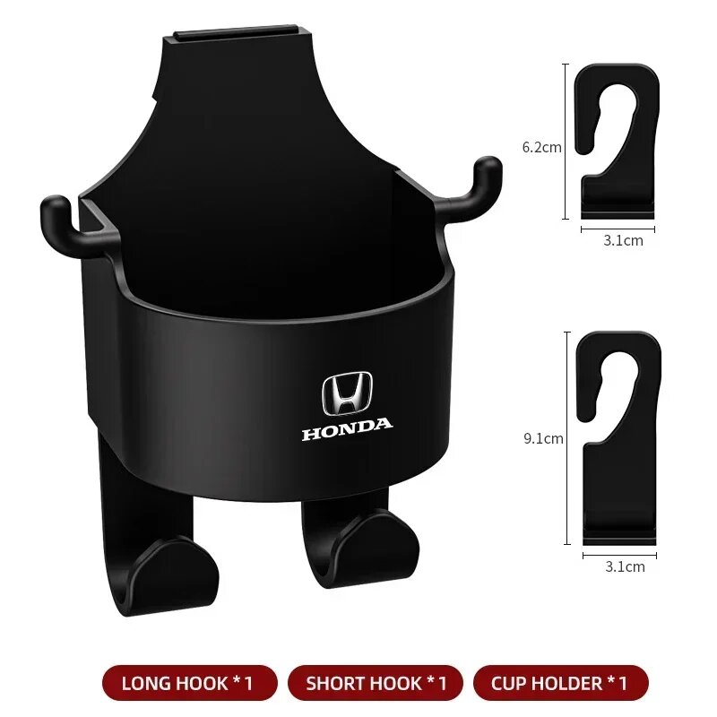 Многофункциональный крючок на спинку автомобильного сиденья 3 в 1 для Honda Civic, Accord, Odyssey, City, Pilot, Jazz, CRV, HRV, Legend, аксессуары