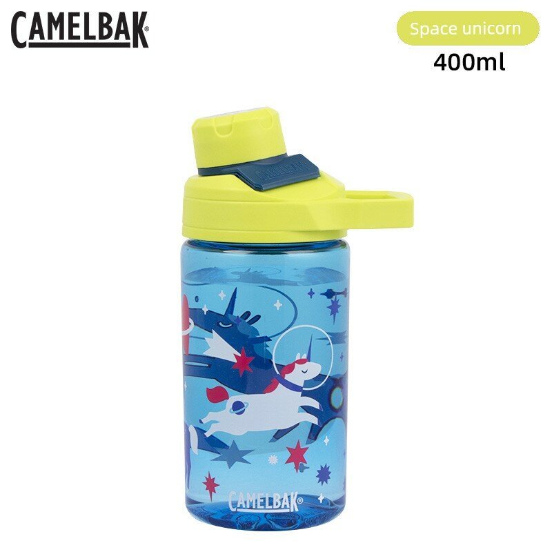 Спортивная бутылка CamelBak из тритана с космической единорогом 400 мл желтой крышкой портативная чашка для фитнеса лето