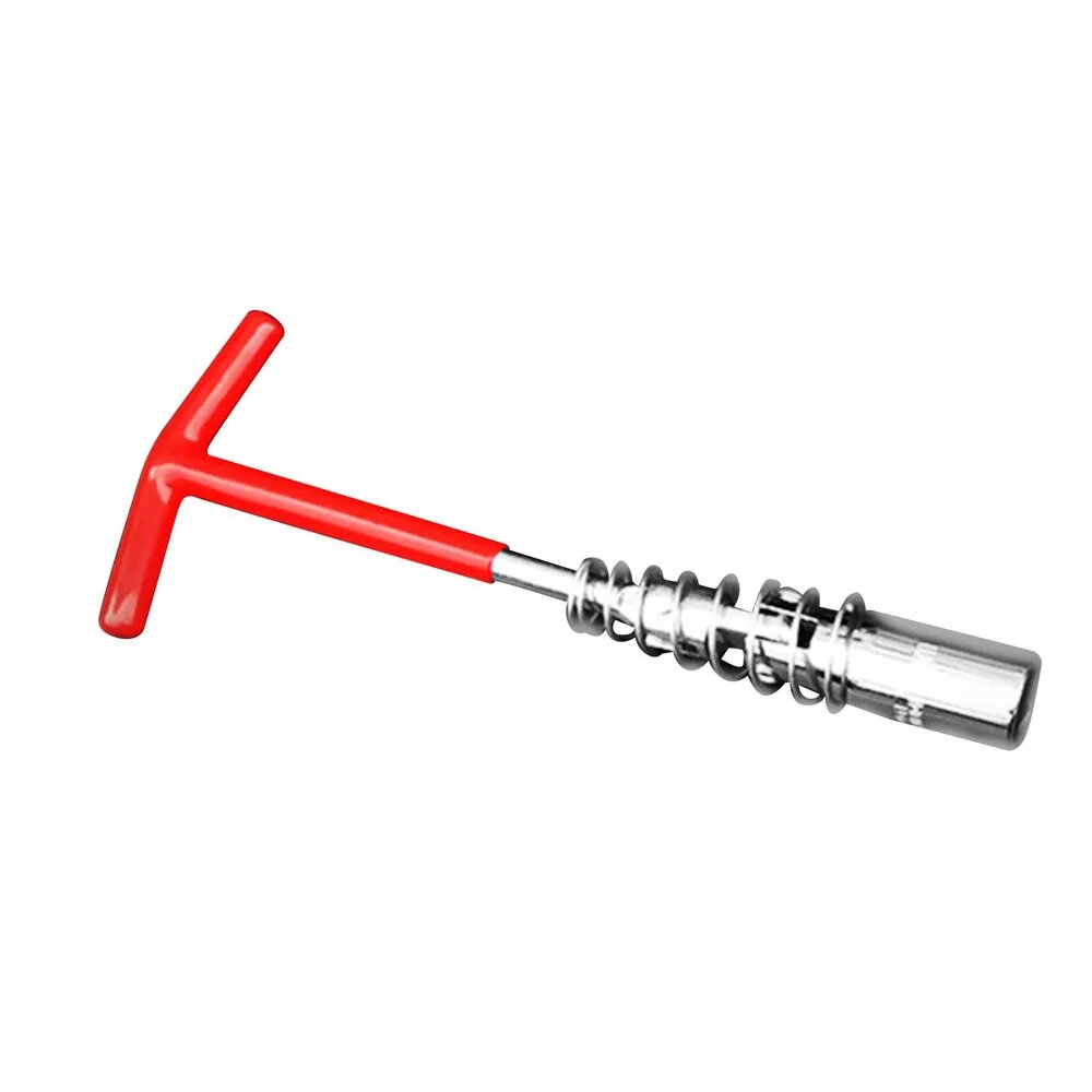 Универсальный свечной ключ 16 мм из высококачественной стали с поворотной головкой для мотоциклов и газонокосилок.