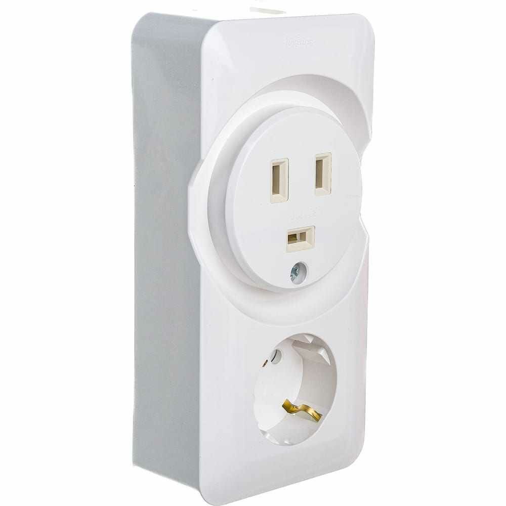 Розетка для электроплиты Schneider Electric прима 32А+силовая 16А 250В, белый RA32-211R-B