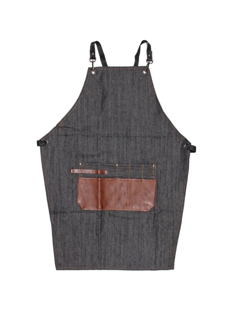 Рабочий фартук парикмахерский черный 79,5х59 см