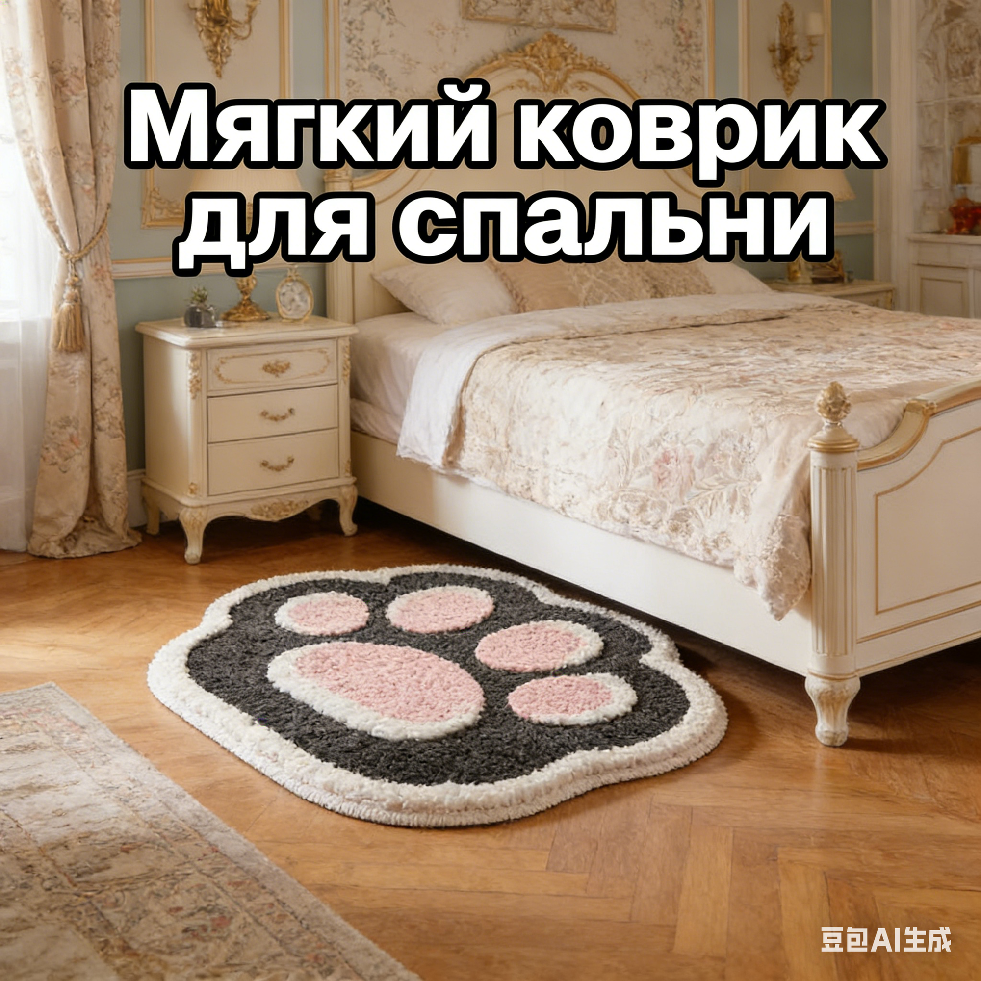Коврик для входной двери, впитывающий ковер, черная кошачья лапа, 60*80 см