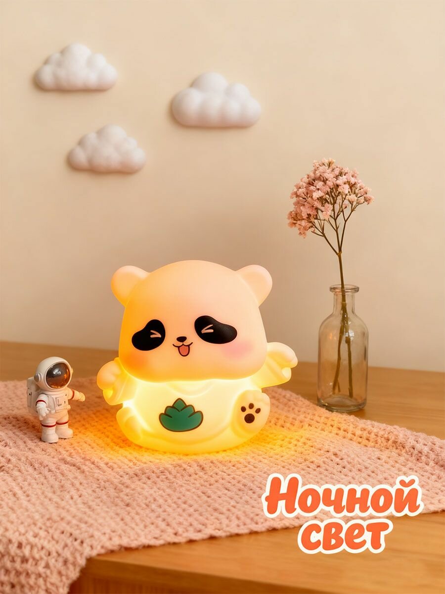 Декоративные ночники с мультяшными персонажами - кролик, панда