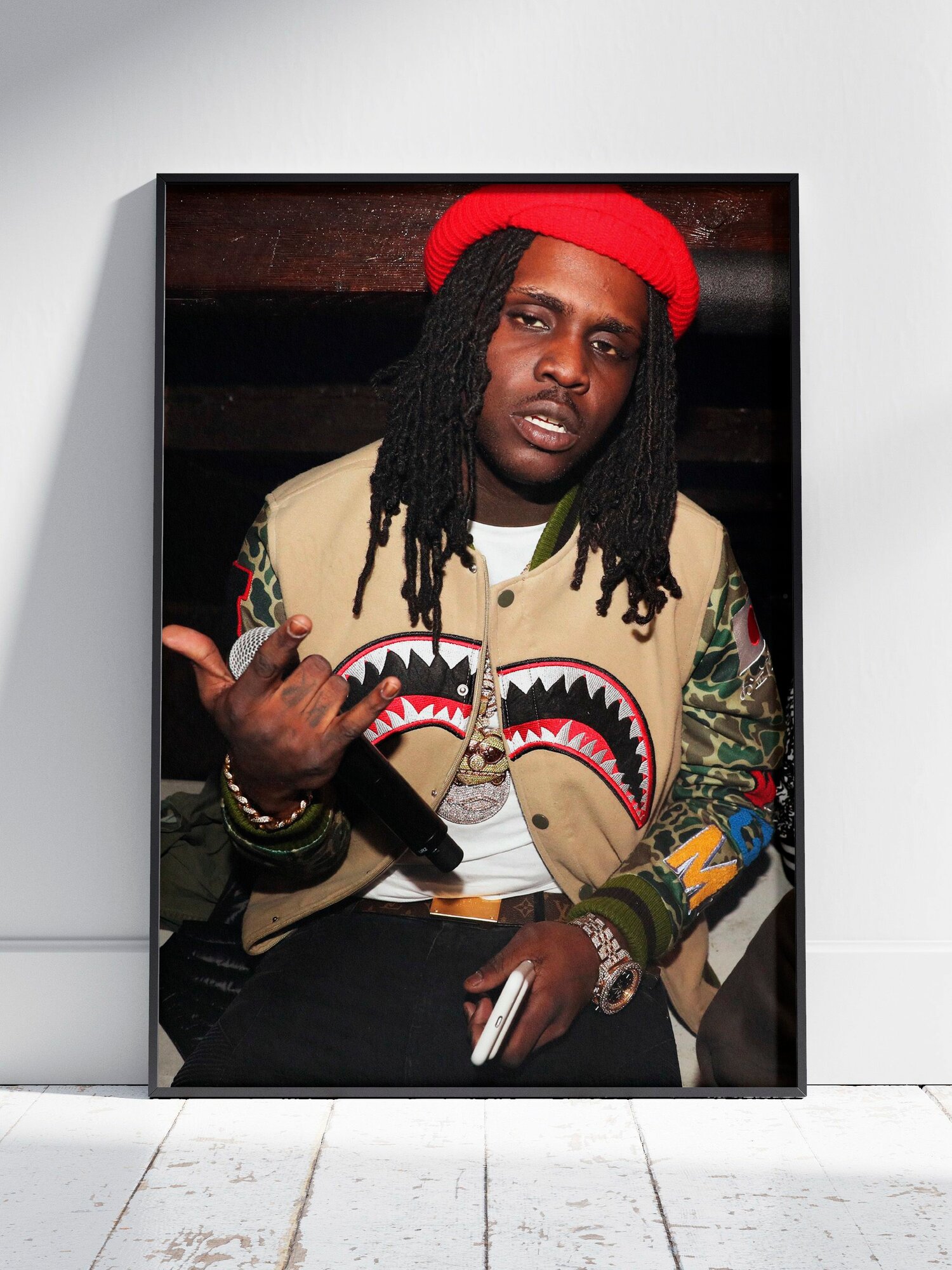 Плакат на стену для интерьера Glo Gang (Чиф Киф - Chief Keef 19) - Постер по музыке и артисту формата A3 (30x42 см)