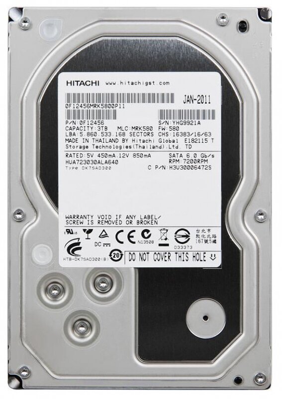 Жесткий диск Hitachi H3U30006472S 3Tb SATAIII 3,5" HDD