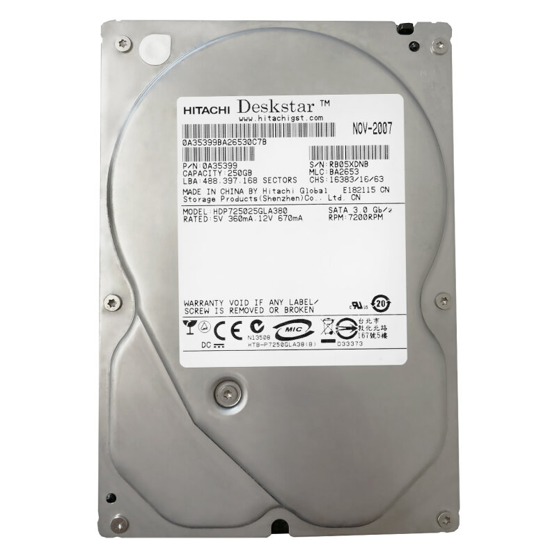 Жесткий диск Hitachi 0A35399 250Gb SATAII 3,5" HDD