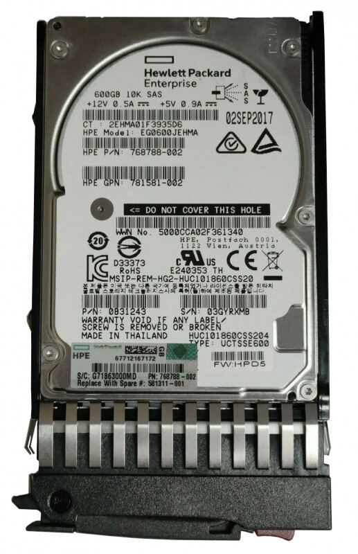 Жесткий диск HP J9F46A 600Gb 10k MSA SAS 2,5" HDD