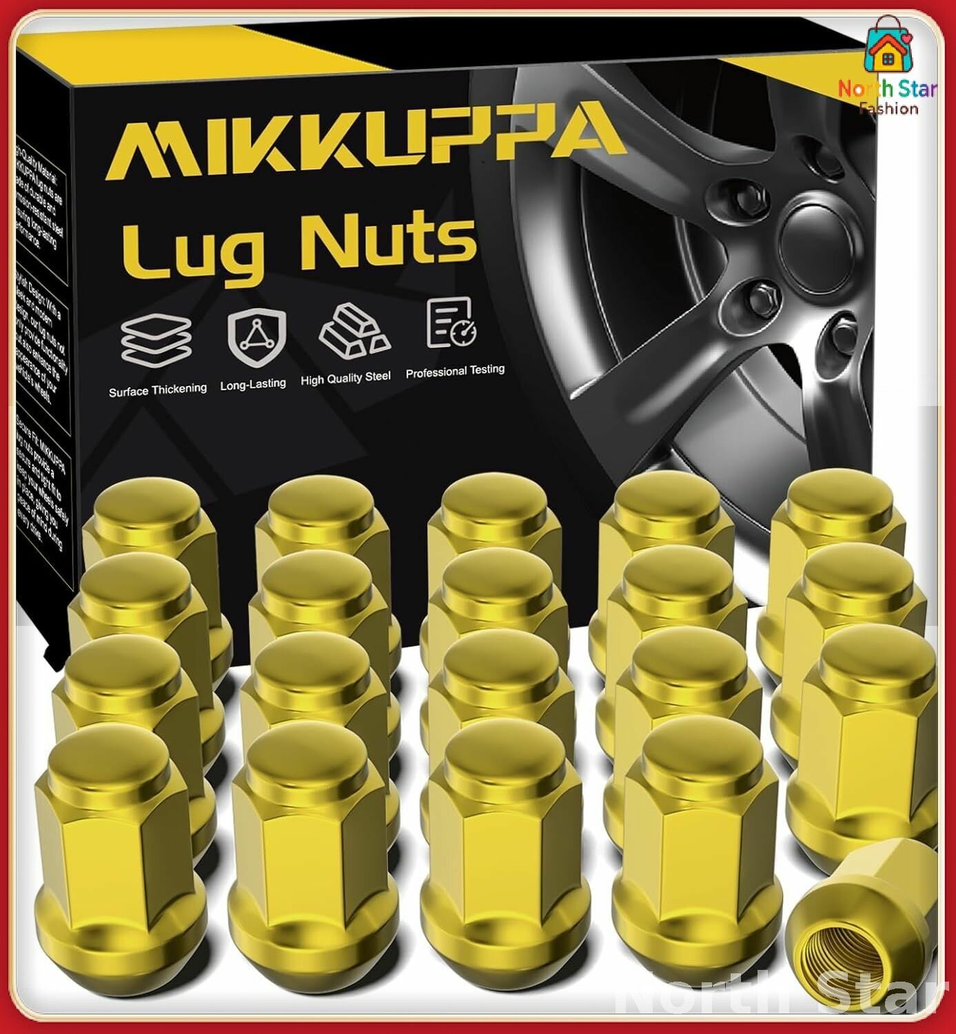 NorthStar Гайка автомобильная М12 х 1,5, 20 шт.