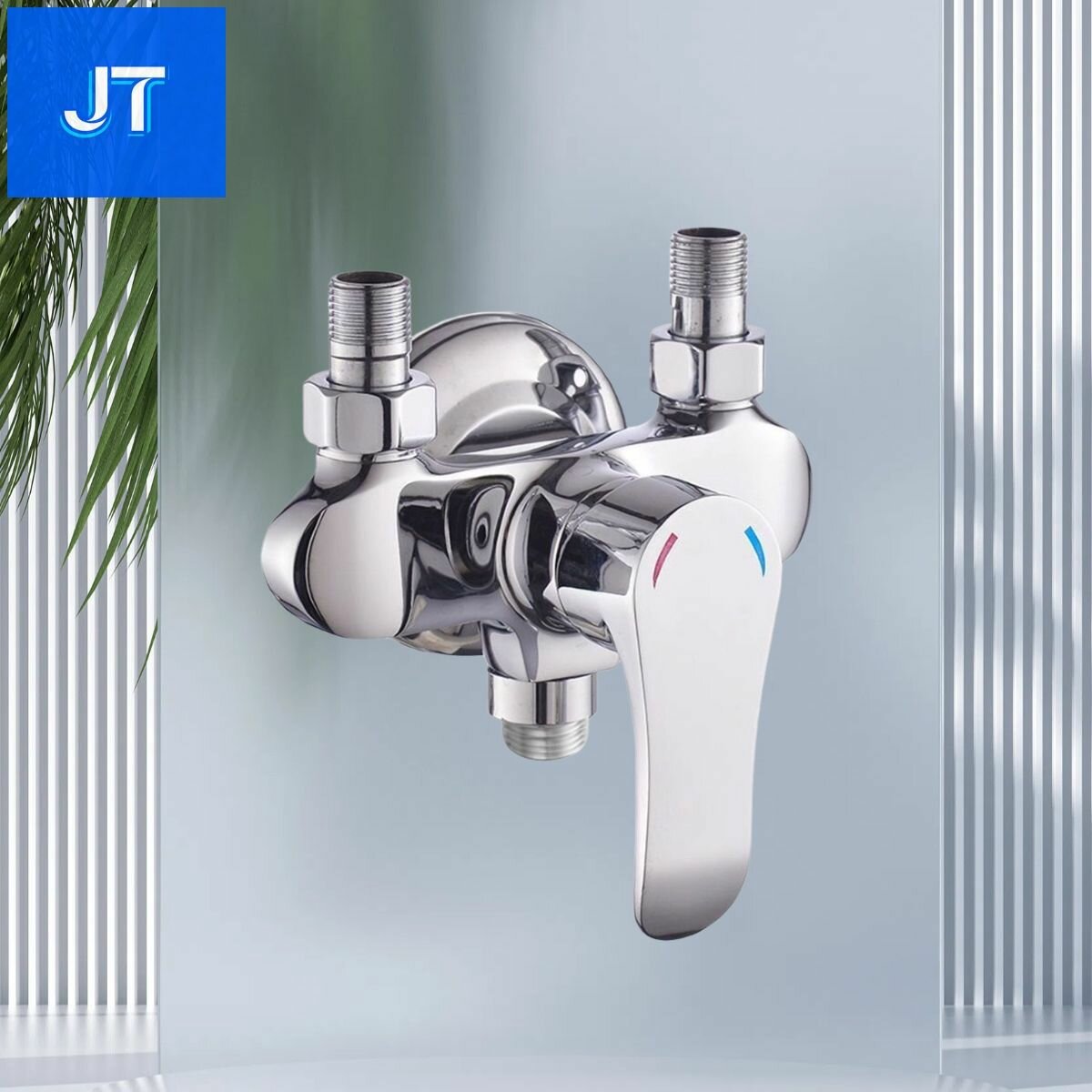 Латунный смеситель для душа, наружный настенный смеситель для горячей и холодной воды, смесительный клапан переключения душа в ванной комнате